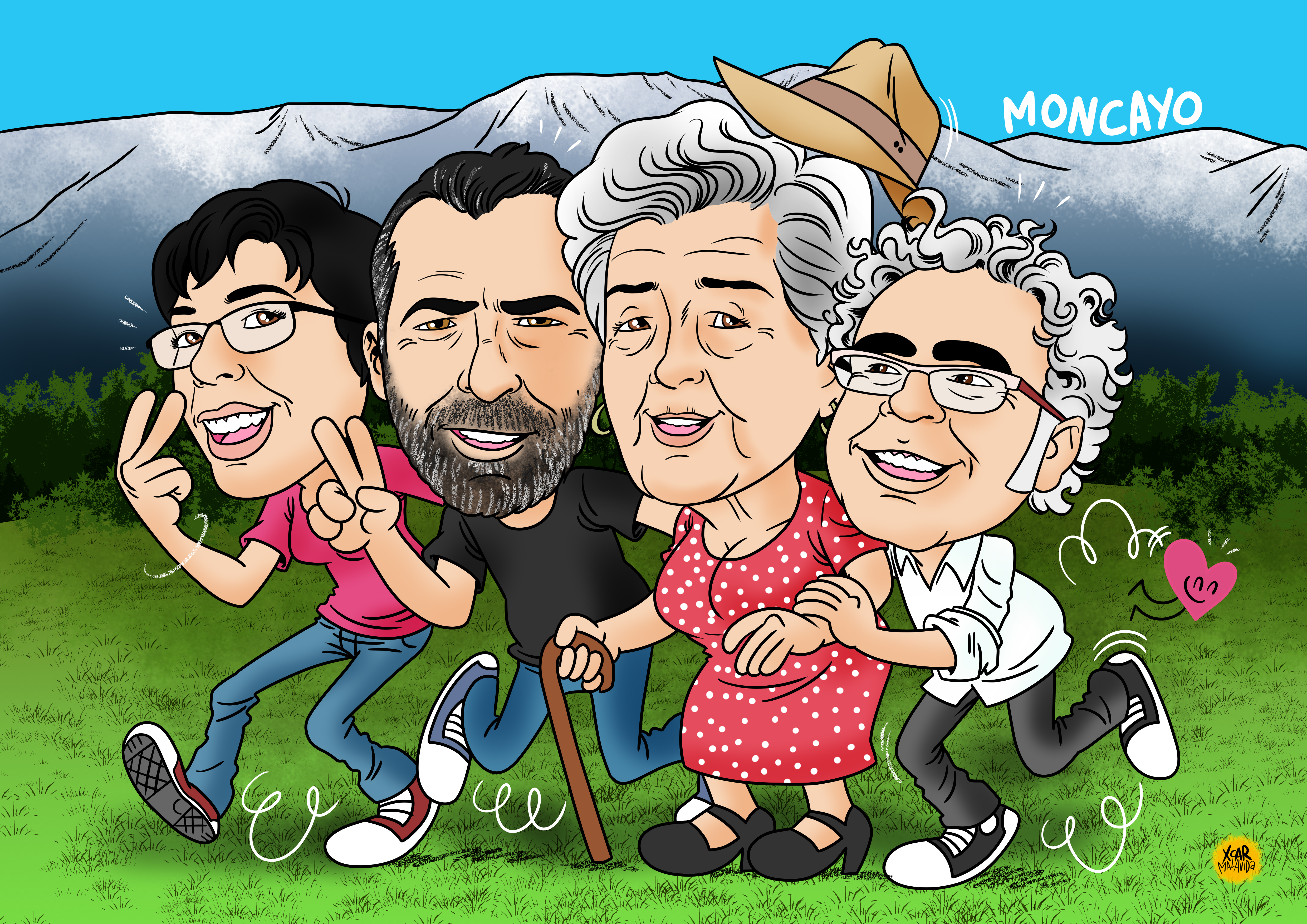 Caricaturas de familias | XCAR Malavida